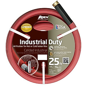 Apex, 8695-25, Commercial All Rubber Hot and Cold Water Hose, 5/8-Inch by 25-Feet