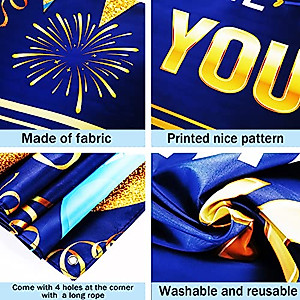 We Will Miss You Party Decorations Going Away Party Supplies Farewell Backdrop Retirement Decorations Goodbye Banner Anniversary Good Luck Banner for Coworker 6 x 4FT - Blue