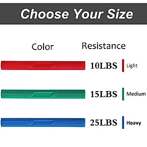 Flex Therapy Bar Strengthener, Tennis Elbow Physical Therapy Bar, Resistance Bar for Golfers Elbow, Tendonitis, Wrist, Forearms Pain Relief