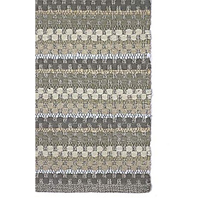 WOVEN ST. Polyester Cotton Area Rug | Carpets Suitable for Bedroom, Dining Room, Home Décor | Luxurious Handcrafted Traditional Rug | Recycled Cotton | Modern Indoor Rugs | 20’’ x 32’’ | Beige