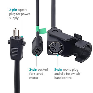 Okin Refined-R Model JLDQ-12 & JLDQ.12.134.329Z01 Power Recliner Motor Lift Chair Actuator Replacement Part for JLDQ.12.134.329D/E/G/J/K/L/P/Q/Z