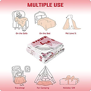 Grandma Blanket Mother's Day Throw Blanket Flower Butterfly Soft Flannel Lightweight Travel Plush Blankets Gifts from Granddaughter Grandson 40x50inch I Love You Grandma