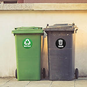 Sibba Recycling Stickers Trash Bin Pop Up Cans Garbage 12 PCS Home Kitchen Supplies Indoor Housewarming Pull Out Bin Recycle Outdoor Camping Decorations Inside Backyard Fling Containers Disposal