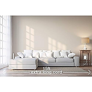 Digital Energy EMI Sound Filter/Noise Reducer - 15 Foot Long 14/3 Cable - 6 Outlet Metal Body Surge Protector Power Strip | 1200 Joule, Heavy Duty Construction