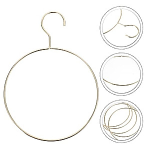 STOBAZA 5pcs Hanger, Swimwear Towel Ring Pegs Hangers Clothes Gold Golden Circular Organiser Scarves Pashminas Thong Belts Bedroom Organizer Iron Non Towels Accessories