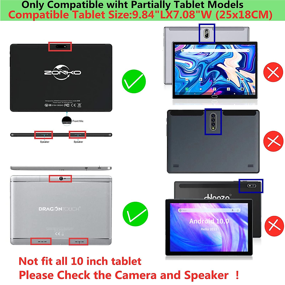 HminSen Case Compatible with Dragon Touch Notepad K10/ Max10 Tablet,Dragon Touch K10,ZONKO 10.1,Lectrus 10.1,Winsing,Victbing 10 Android Tablet (Pink)