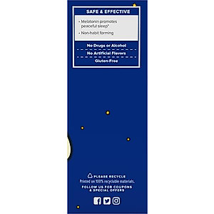 Zarbee's Kids 1mg Melatonin Chewable Tablet, Drug-Free & Effective Sleep Supplement, Easy to Take Natural Grape Flavor Tablets for Children Ages 3 and Up, 30 Count