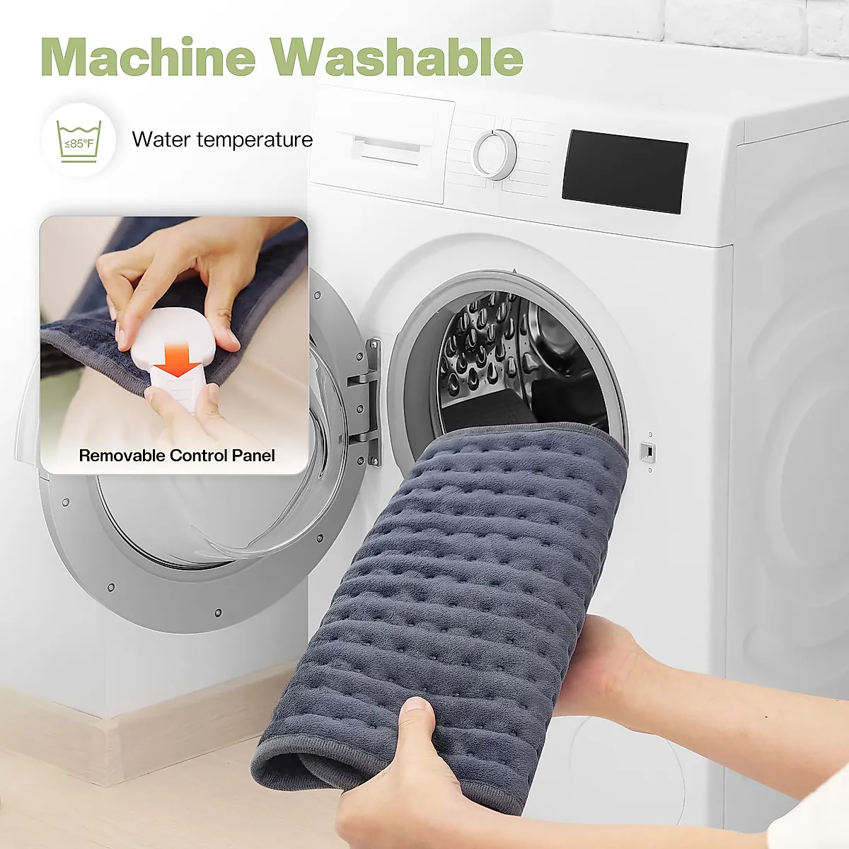 Snailax Heating Pad for Back Pain Relief, FSA HSA Eligible, Electric Heating Pads with Auto Shut Off Large for Neck, Shoulder, Knee, Leg, Cramps, Ideal Gifts for Woman, Man, Mom, Dad, Grey