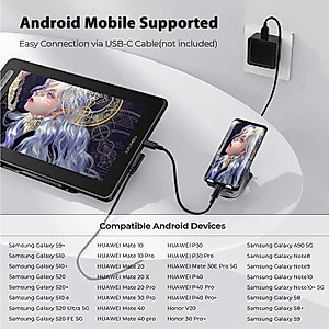 Drawing Tablet with Screen - XP-PEN Artist 2nd Pen Display Computer Graphics Tablet with Battery-Free X3 Stylus (15.4 inch, Black)