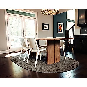 Anji Mountain Kerala Jute Area Rug, 4 ft, Grey