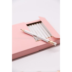 50 Pack Bridal Shower Pencils for Bridal Shower Games 50 Guests Perfect Mini Pencils Wedding Pens for all Wedding Shower Games Baby Shower Pencils or Golf Pencils with Erasers | Bridal Shower Pens