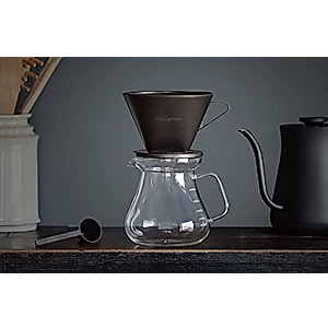Terra Distribution Pour Over Coffee Dripper [ Designed in Japan ] Eco-friendly Coffee Dripper Reusing Coffee Beans' Waste as Raw Material (Coffee Maker)
