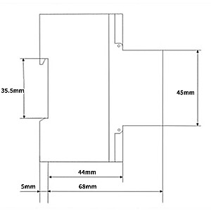Electric Meter, KWh Meter, Single Phase 4P LED DIN-Rail Electricity Power Consumption Wattmeter Energy Meter, 10-40A
