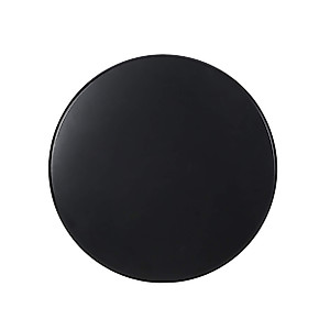 GDFStudio Modern Outdoor Iron Side Table, Matte Black