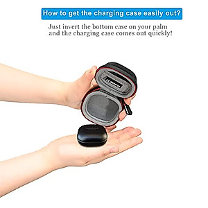 RLSOCO Carrying Case for Samsung Galaxy Buds 2 Pro/Galaxy Buds Pro/Galaxy Buds Live/Galaxy Buds 2 True Wireless Earbuds (Black)