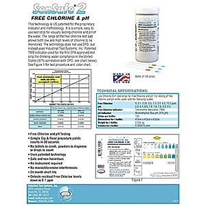 Industrial Test Systems 481025 SenSafe® Chlorine 2 (EPA FC/pH) Test Strips