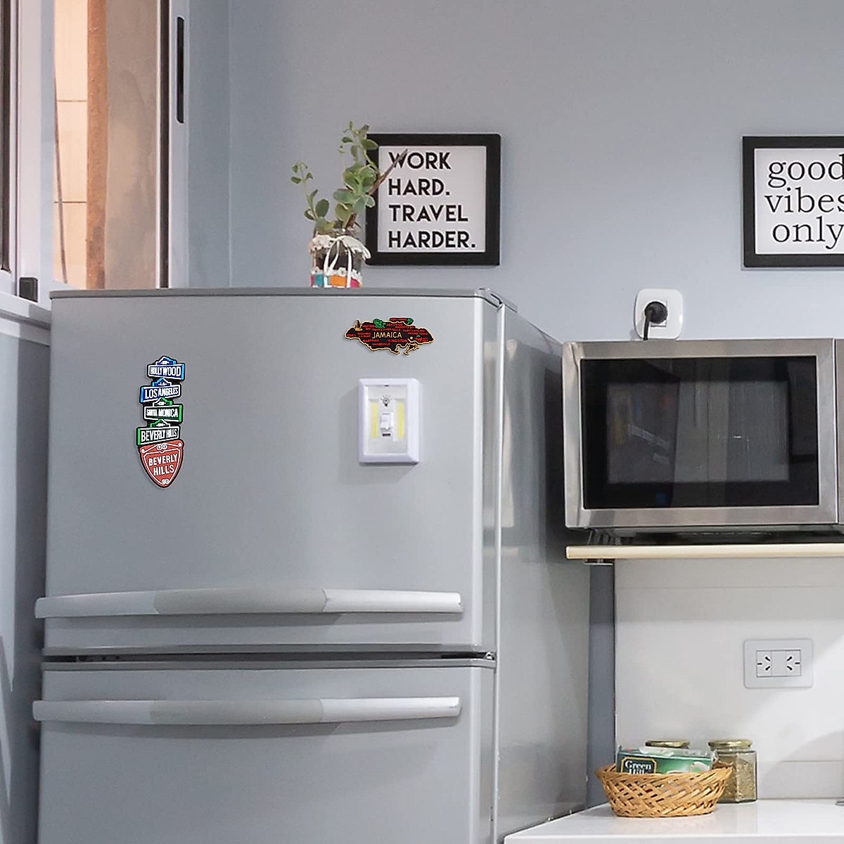 KOZOREN Hollywood Rubber Fridge Magnet Beverly Hills Los Angeles Santa Monica USA Landmarks Tourist Travel Souvenir