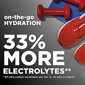 Amazon Basic Care Advantage Care Electrolyte Powder Packets for Rehydration, Berry Frost, 6 Count