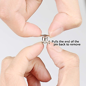 SUBANG 40 Pieces Metal Pin Backs Locking Pin Keepers Locking Clasp with Storage Case