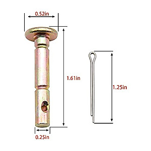 10 PK 738-04124 Shear Pin Replacement for Cub Cadet Snowblower Shear Pin , Snowthrower for Auger Shear Cotter Hair Pins MTD CUB Cadet Troy-bilt 738-04124A