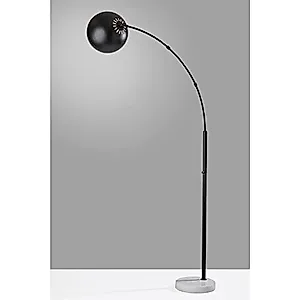 Adesso 5170-01 Astoria Arc Lamp, 78 in., 100W Type A Bulb (Not Included), Black, Floor Lamps