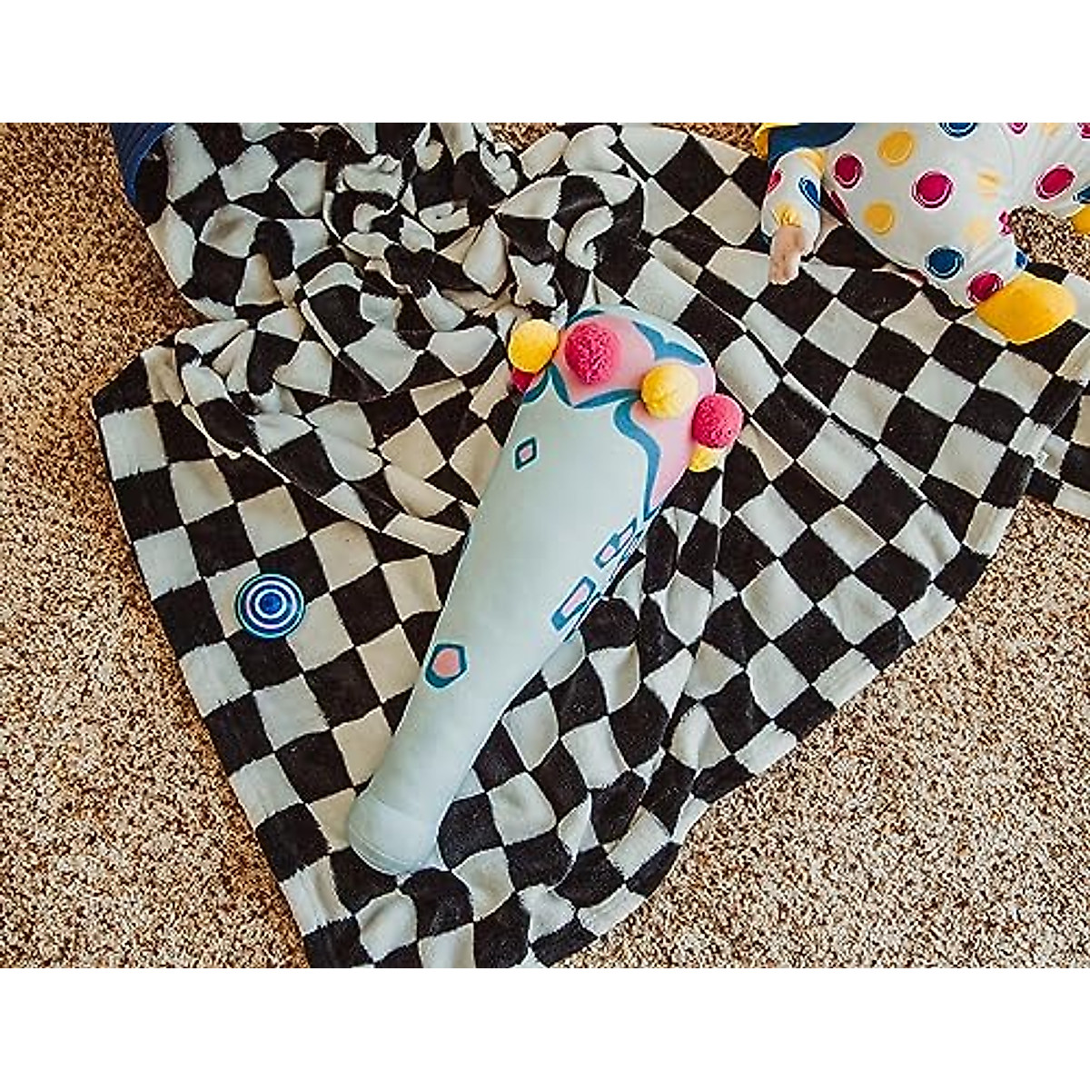 Killer Klowns from Outer Space Blue Baseball Bat 20-Inch Collector Plush Toy, Large Soft Stuffed Animal