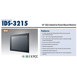 (DMC Taiwan) 15 inches XGA 400 cd/m2 LED Panel Mount Monitor