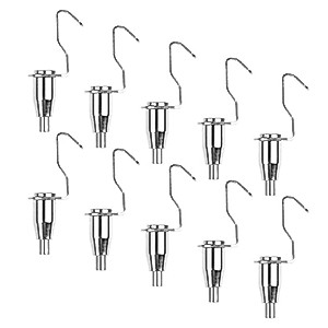 GRETD 10pcs Durable Exhibition Accessory Display Picture Hanging Easy Install Advertising Board Painting Hook (Color : Silver, Size : One size)