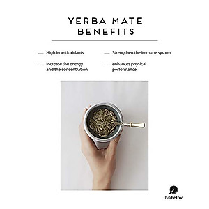 BALIBETOV [New Leather & Glass Yerba Mate Gourd Set (Mate Cup) with Yerba Mate Bombilla (Straw) (Black)