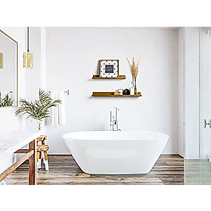 Infinite Design Floating Metal Wall Shelf – Minimalist Premium Floating Shelves Made in USA | Easily Mounted, Perfect Floating Shelf for Your Living Room, Kitchen, Bathroom or Bedroom | Gold, 36 Inch