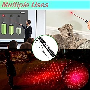 Red Laser Pointer High Power, High Power Laser Pointer Long Range Strong Laser Light Pointer Long Range USB Rechargeable Laser Pointer Pen for Teaching Hunting Outdoor Astronomy Hunting Lazer Pointer