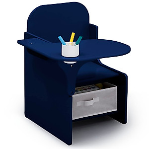 Delta Children MySize Chair Desk with Storage Bin - Greenguard Gold Certified, Navy