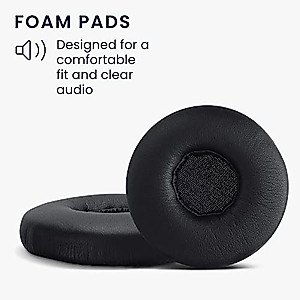 kwmobile Ear Pads Compatible with AKG N60NC Wired Earpads - 2X Replacement for Headphones - Black