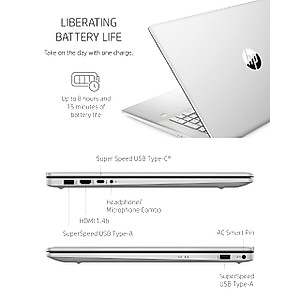 HP 17 Laptop PC, 11th Gen Intel Core i5-1155G7, 8 GB RAM, 512 GB SSD Storage, 17.3-inch Full HD IPS Display, Windows 11 Home, Anti-Glare Screen, Long Battery Life, Webcam & Mics (17-cn1020nr, 2021)