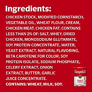 Campbell's Condensed Cream of Chicken Soup, 10.5 Ounce Can (Pack of 4)