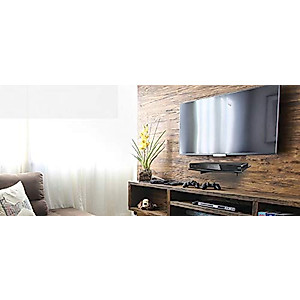 Mount World 1444 Compact Glass Component Single Shelf for DVD Player, Blu-ray Player, Cable Box, Satellite, Wii and Video Accessories (14.17" Wide X 9.84" Deep X 1" Height)