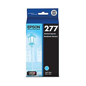 EPSON T277 Claria Photo HD Ink Standard Capacity Light Cyan Cartridge (T277520) for Select Epson Expression Printers