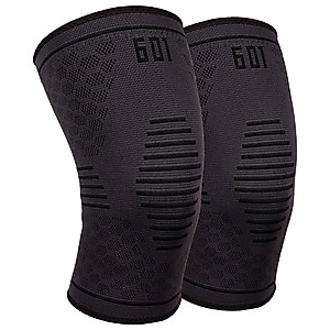 Ergodyne ProFlex 601 Knee Compression Sleeve Support for Men and Women Black, Large