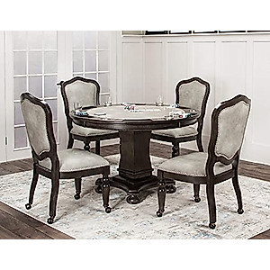 Sunset Trading Vegas Game and Dining Single Chair, Casters, Gray
