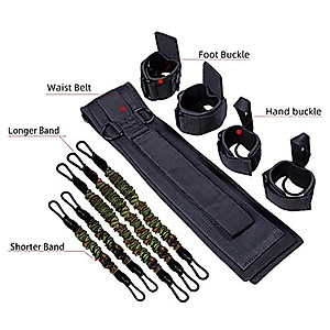 TOCO FREIDO Speed and Agility Resistance Bands Set(275LBS), 10PCS MMA Boxing Training Resistance Belt Bands for Vertical Jump Squat Boxing MMA Taekwondo Karate Bounce Basketball Volleyball Training