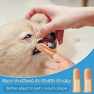 sodknow Silicone Soft Cat Dog Toothbrush (Yellow, Common) (01)