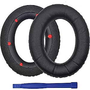 Cloud Revolver Ear Pads, Replacement Ear Cushion Earpads Cups Muffs Protein Leather Foam Pillow Cover Repair Parts for Kingston HyperX Cloud Revolver/Revolver S Gaming Headsets - Black