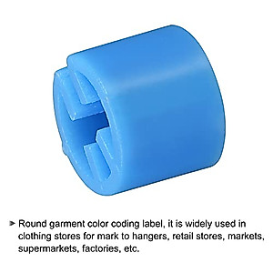 MECCANIXITY Clothes Hanger Marker Blank Fit 3.5mm Rod for Garment Color Coding Blue Count 300