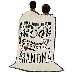 Pure Country Weavers The Only Thing Better Mom Grandma Blanket - Gift Tapestry Throw Woven from Cotton - Made in The USA (72x54)