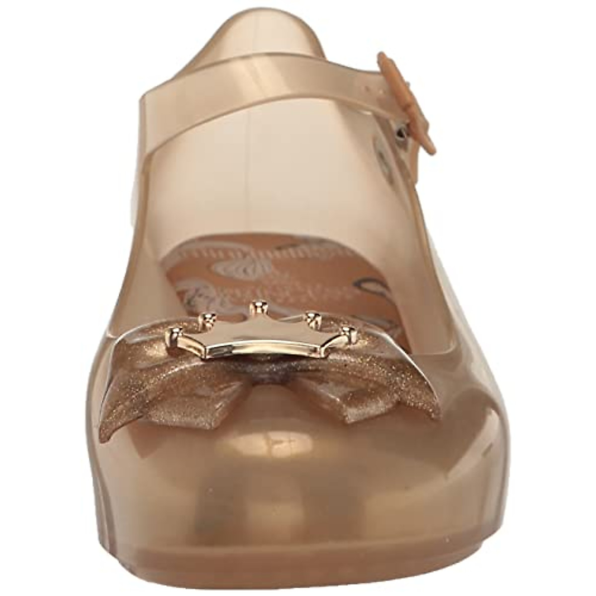 Mini Melissa Girls Flat Sandals, Beige, 4 Big Kid