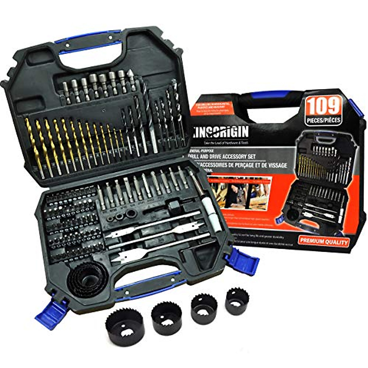 109 Piece Drill and Drive Accessory Set,Drill bits,Drill bit Set,Drill Set,Drilling Driving kit