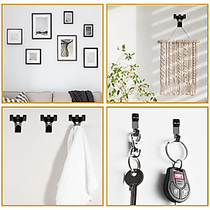 KURUI Picture Hangers, 385Pcs Picture Hanging Kit with Heavy Duty Picture Hanging Hooks, Sawtooth, Hardware Nails and Picture Hanging Tool, Wall Hangers for Frame, Painting, Art, Photo (Black)