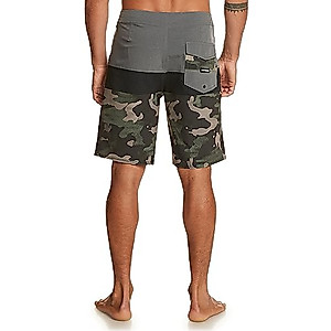 Quiksilver Men's Standard Surfsilk Panel 20 Boardshort Swim Trunk, Iron GATE 233