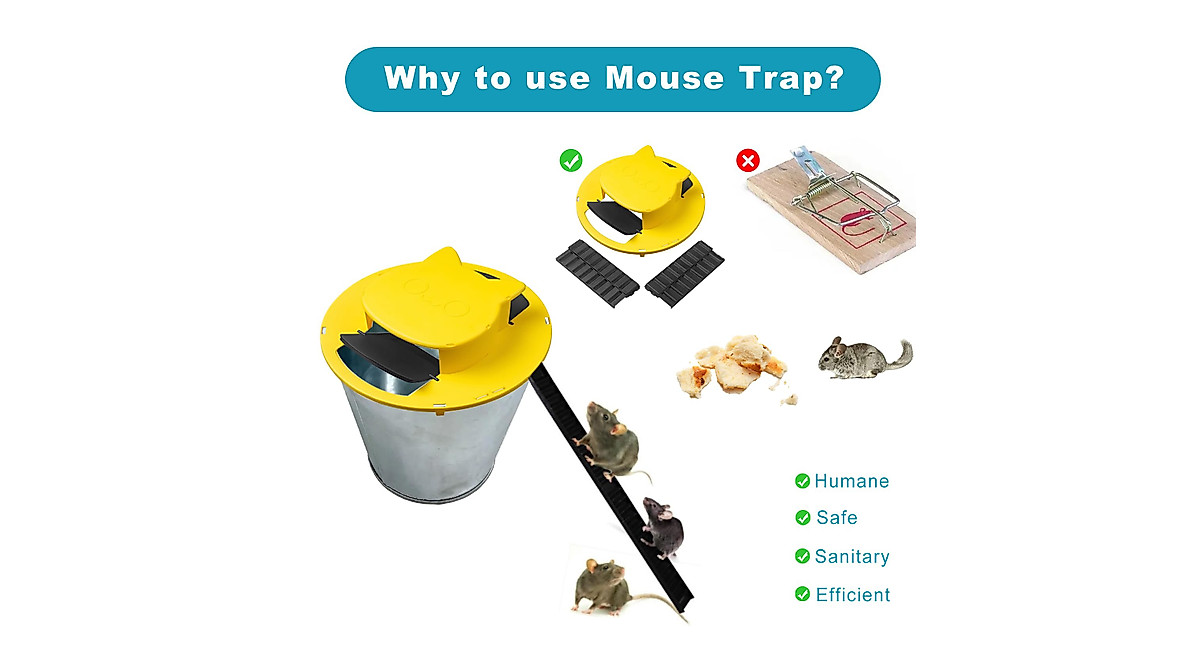 Generic Mice Mouse Rat Trap Bucket Flip Lid, Mouse Rats Trap Bucket ...
