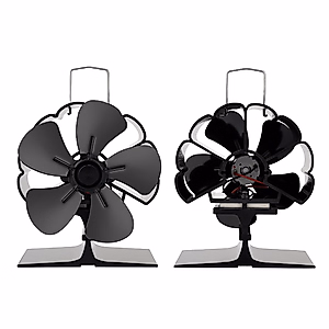 MKNAZ 5 Blade Mini Fireplace Fan Heat Powered Stove Fan Log Wood Burner Eco-Fan Quiet Fireplace Fan Heater Efficient Heat Distribution (Color : Stove Fan)